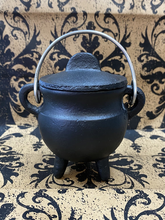 Cast Iron Cauldron with Lid – StellaLunaLLC
